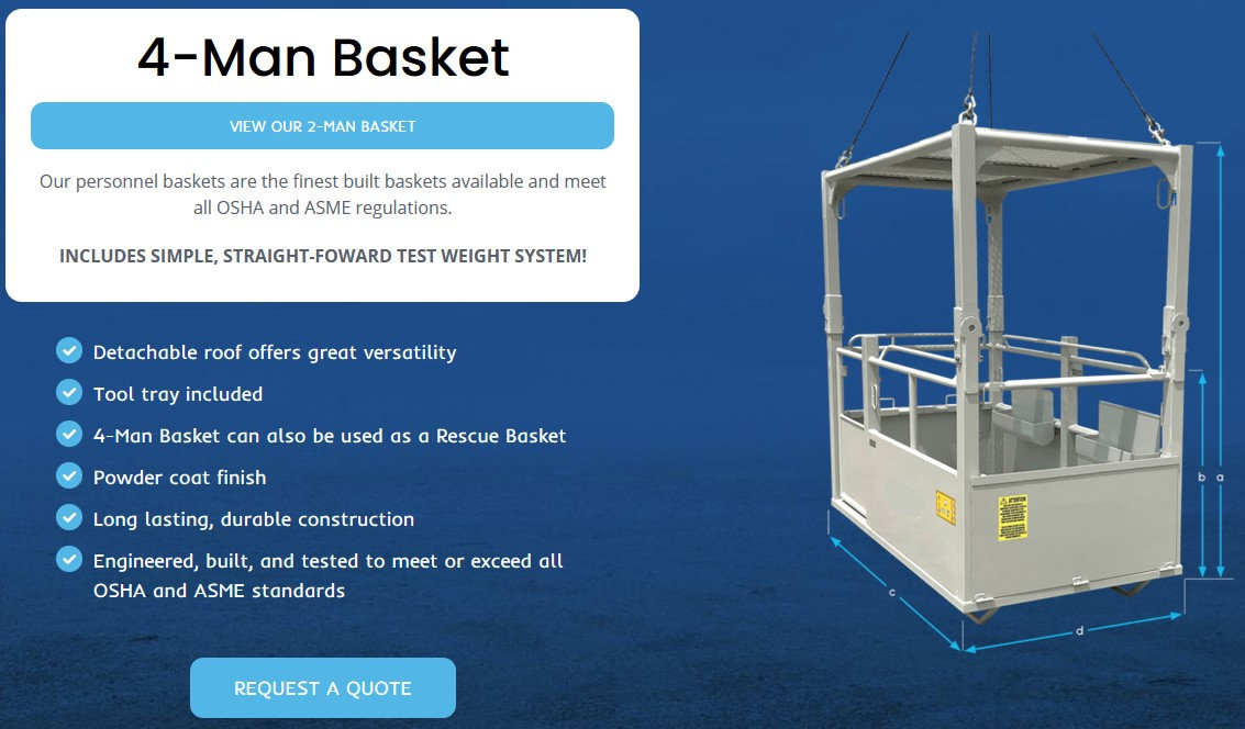 Crane Lift Rescue Basket